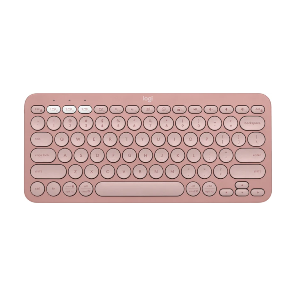 Teclado Logitech Bluetooth K380s Pebble Rose 920-011785 - Max Tecno