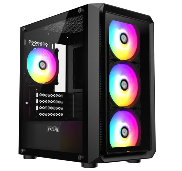 Gabinete Raptor Infinity Glass TG x2 Mid-Tower RGB Fan x4 (6717) - Max ...