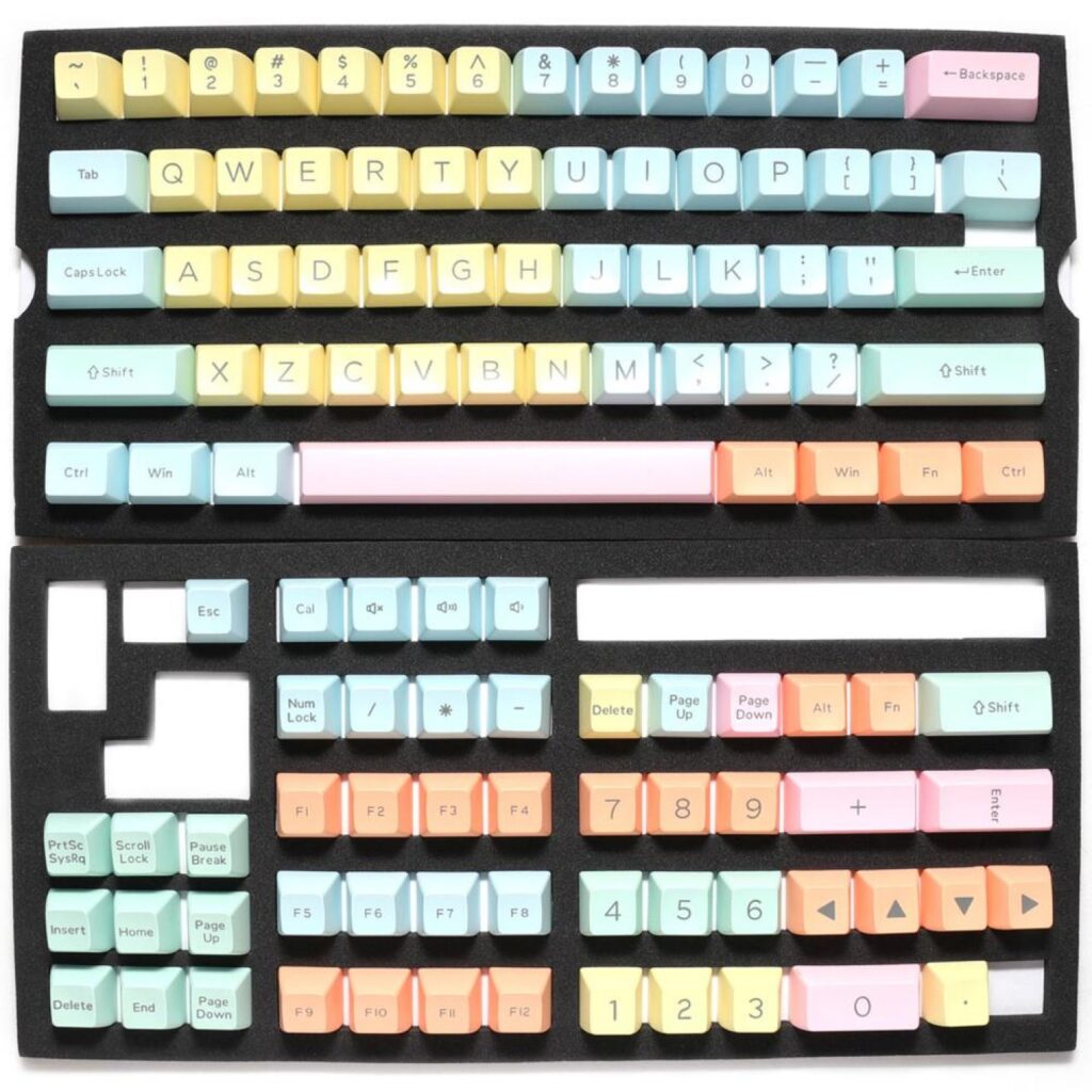 SET DE TECLAS DUCKY COTTON CANDY 108 TECLAS DOUBLE SHOT KEYCAP - Max Tecno