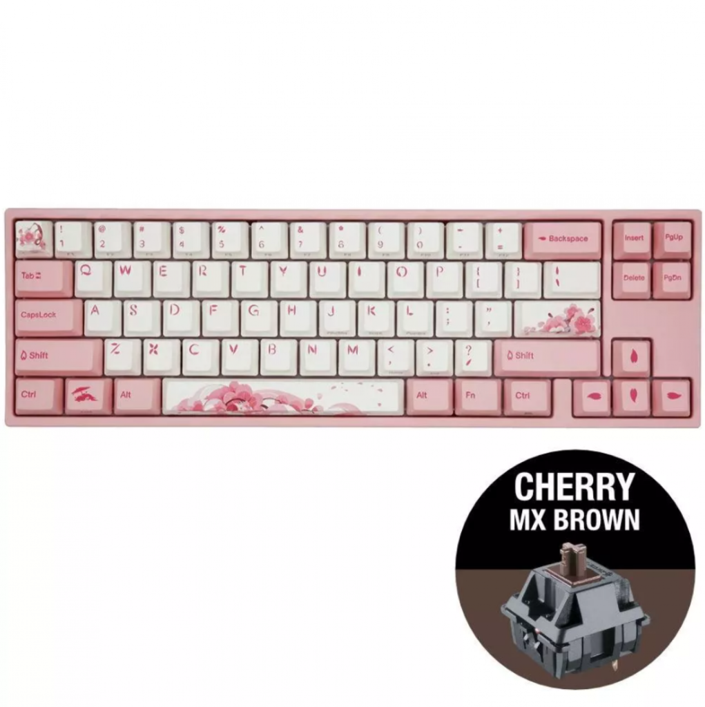 TECLADO MECANICO DUCKY MIYA PRO SAKURA V2 SWITCH CHERRY MX BROWN INGLES ...