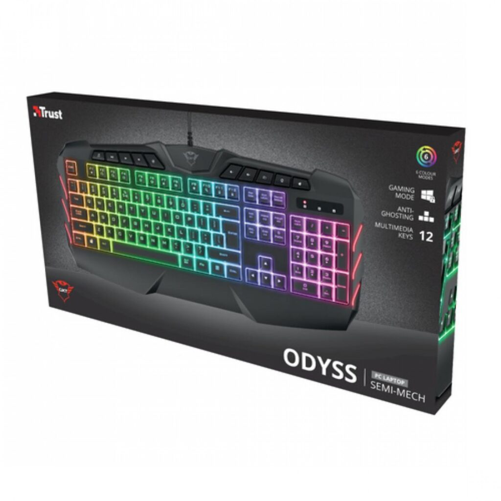 TECLADO TRUST ODYSS SEMI MECH ES GXT881 - Max Tecno